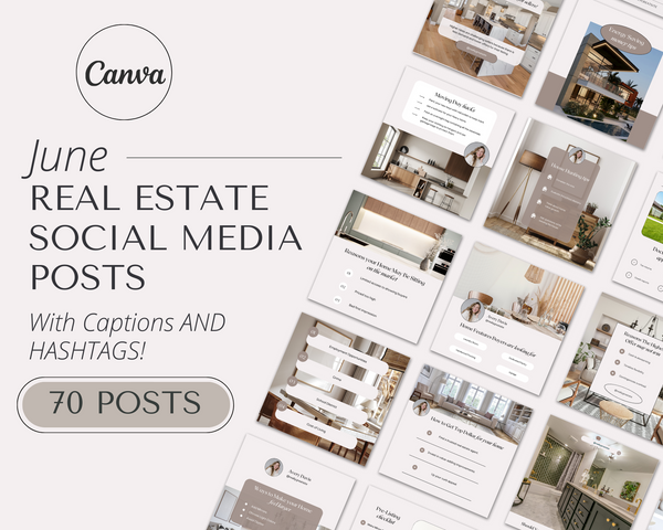 2024 June Real Estate Agent Social Media Posts with Captions - Real ...