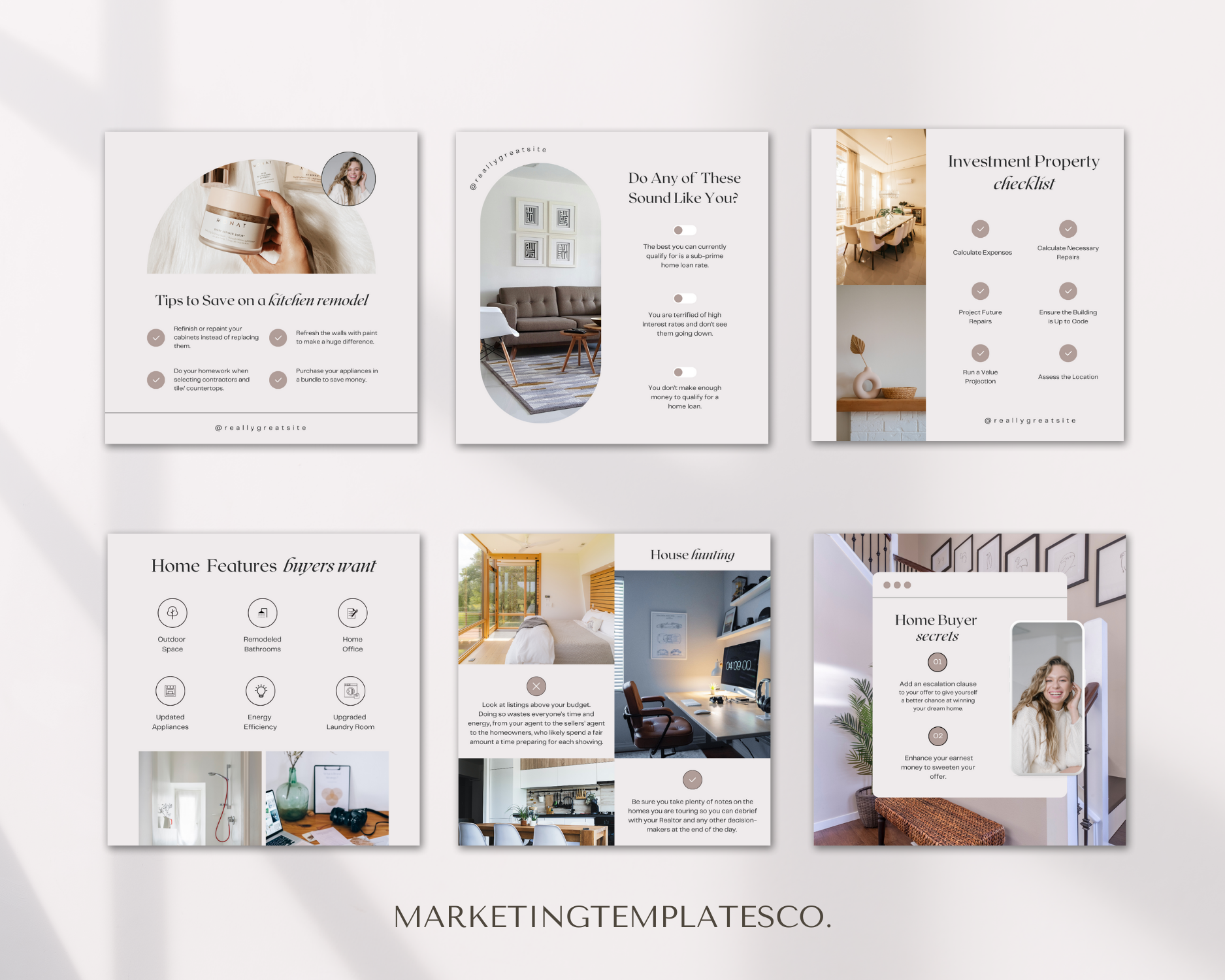 Aesthetic September Post Bundle with Captions - Real Estate Templates Co
