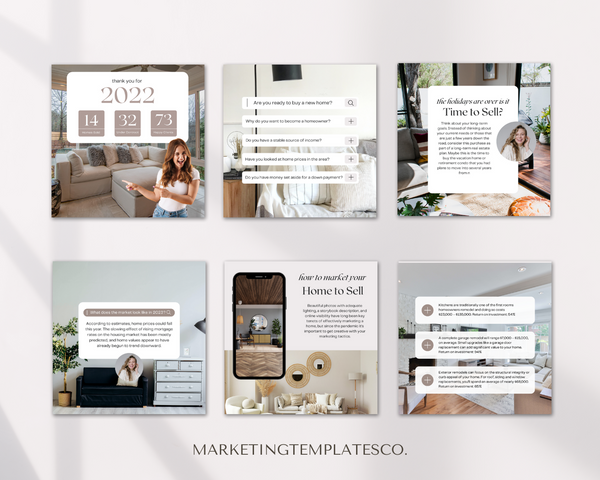 January Real Estate Posts with Captions - Real Estate Templates Co