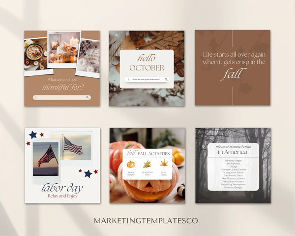 Real Estate Fall Social Media Posts - Real Estate Templates Co