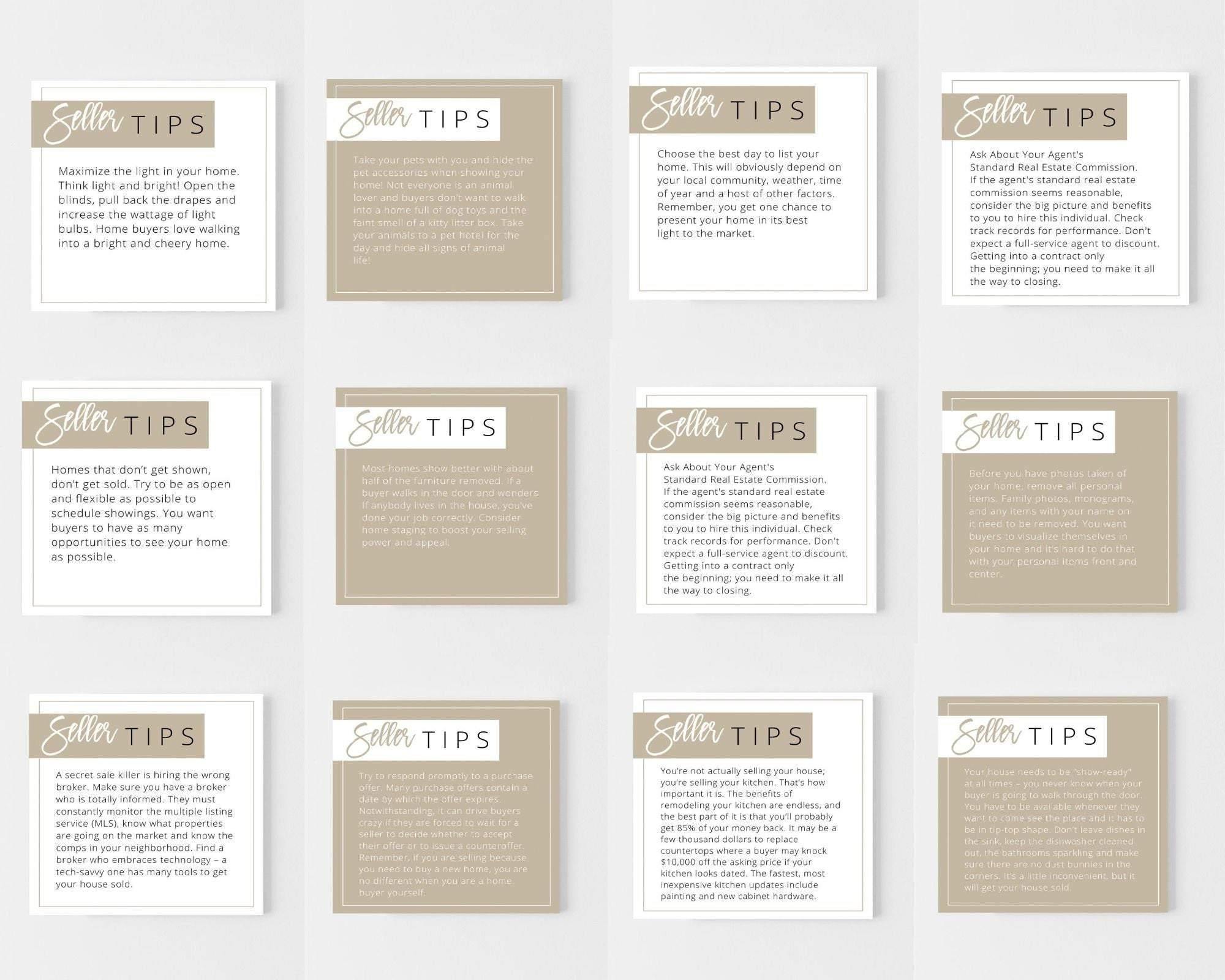 Real Estate Seller Tips Social Media Posts - Real Estate Templates Co